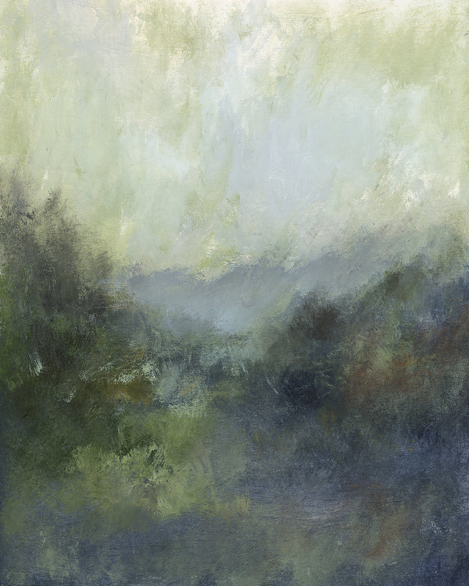 Moody Landscape Art, Art with green | Freedom – Deb Presutto Fine Art