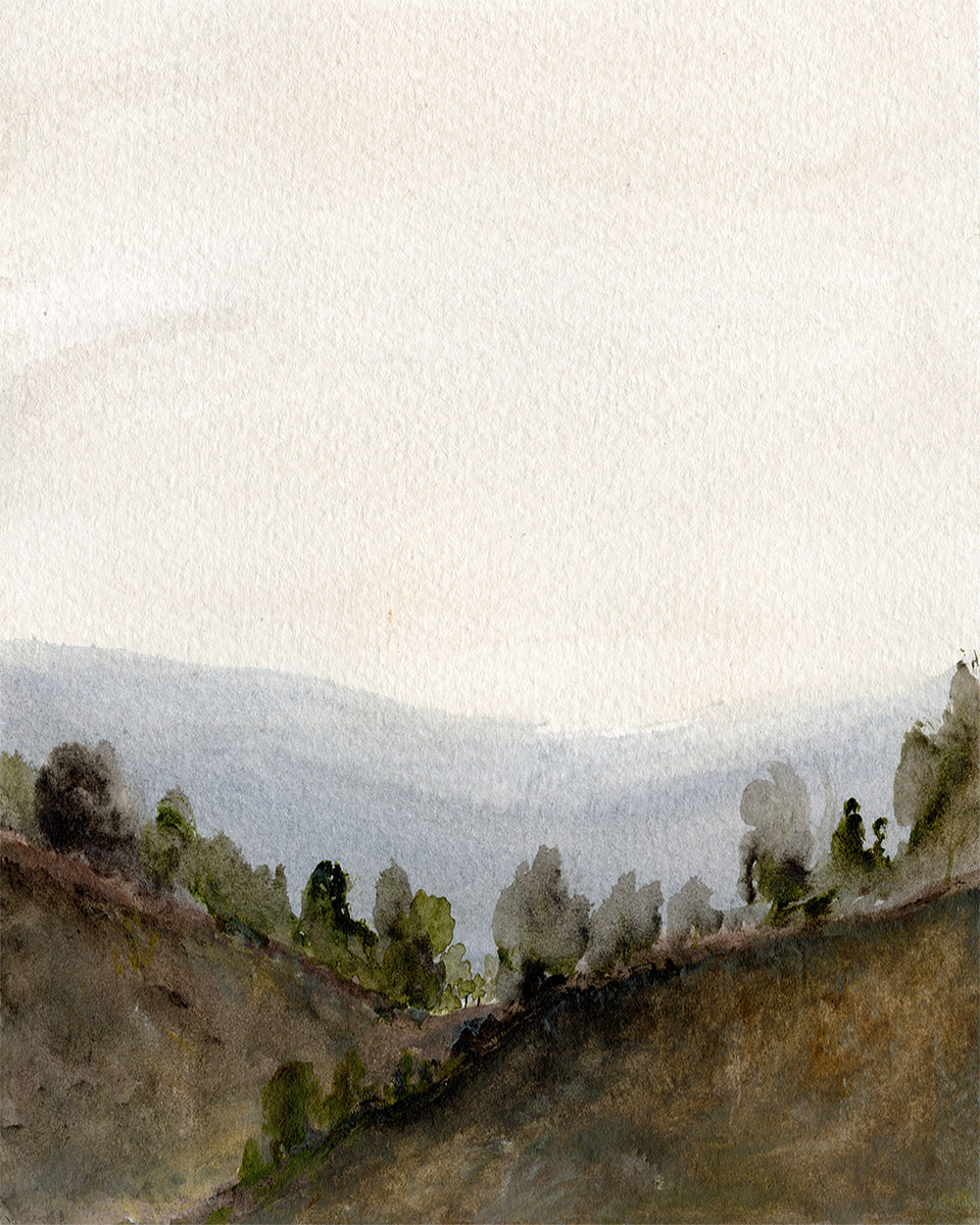 Soft Landscape Painting, Landscape for Shelf Styling, Landscape Art for ...