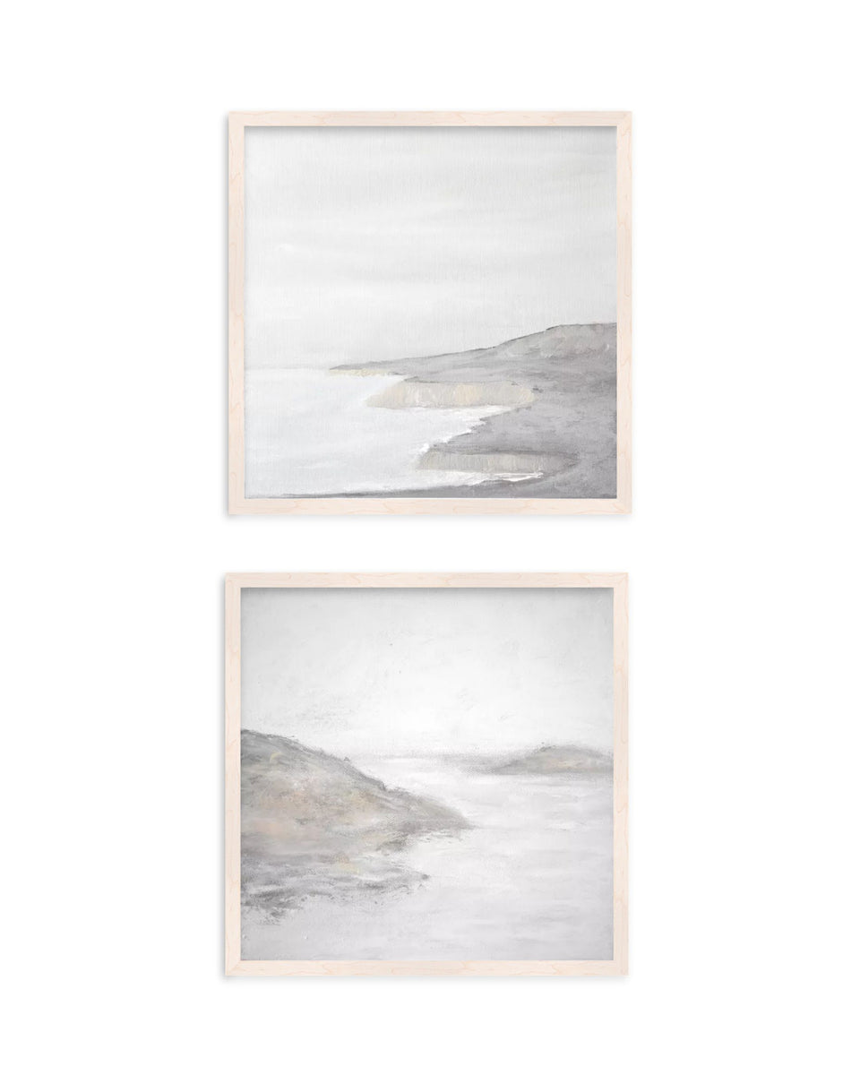 Framed Gallery Wall - Set of 2 Beach Landscape Art Stacked Framed ...