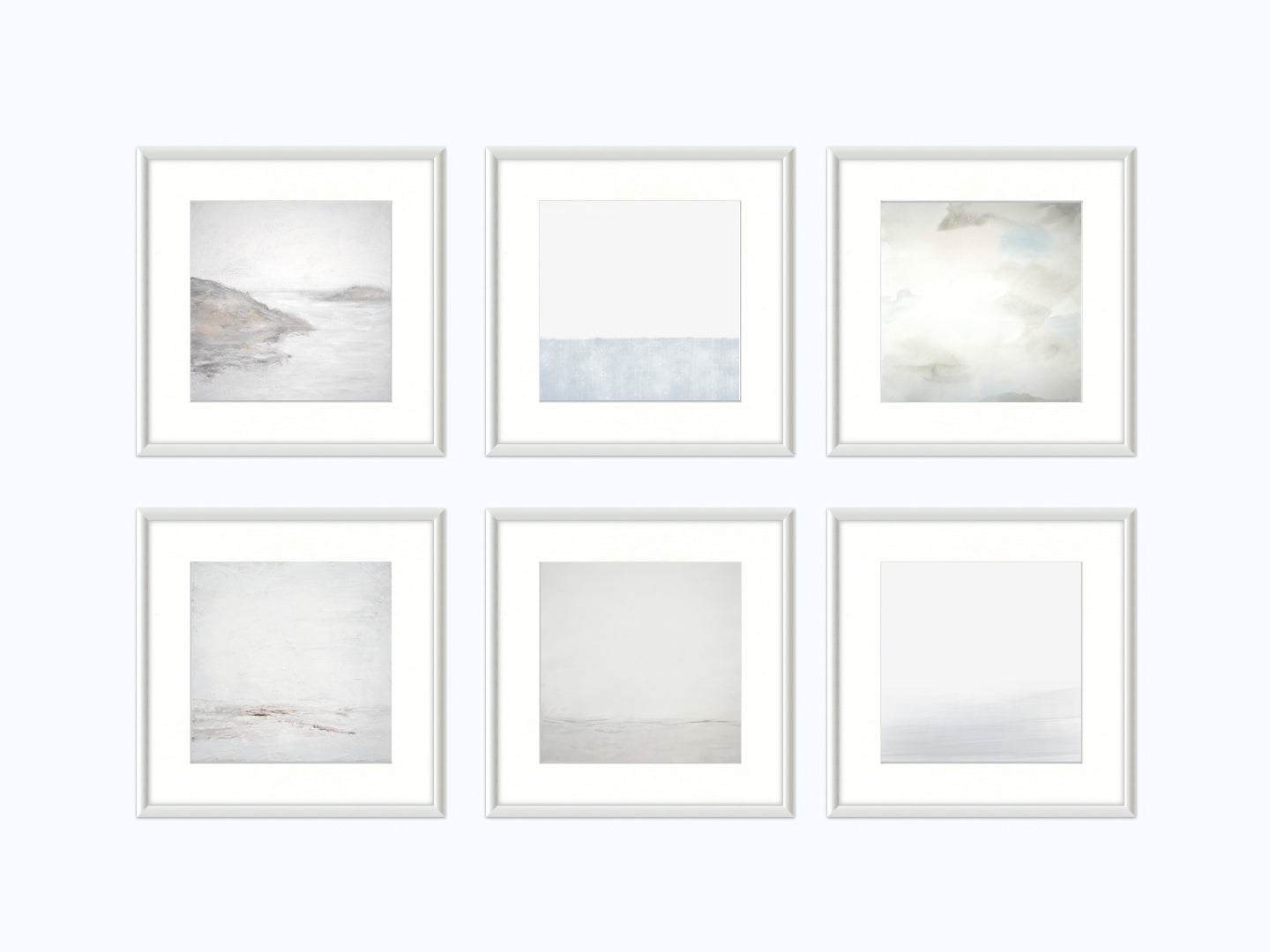 white gallery wall set