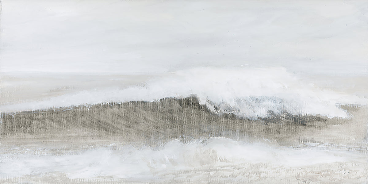 Nantucket Painting, Neutral Beach Painting, Waves Crashing Painting ...